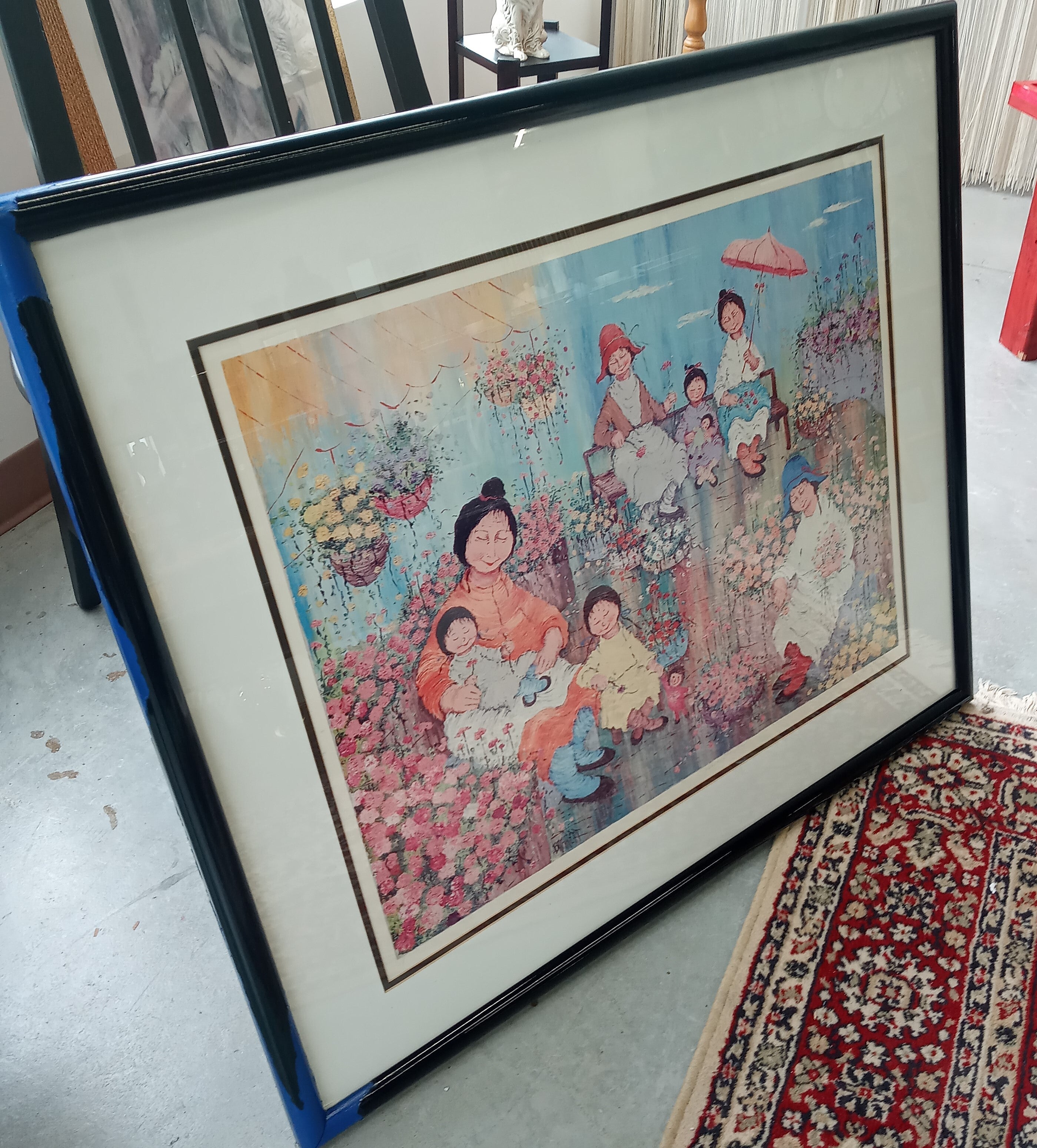 Lithograph, By Mildred Barrett, "A Day in the Park" - Rare | MARTIN'S ...
